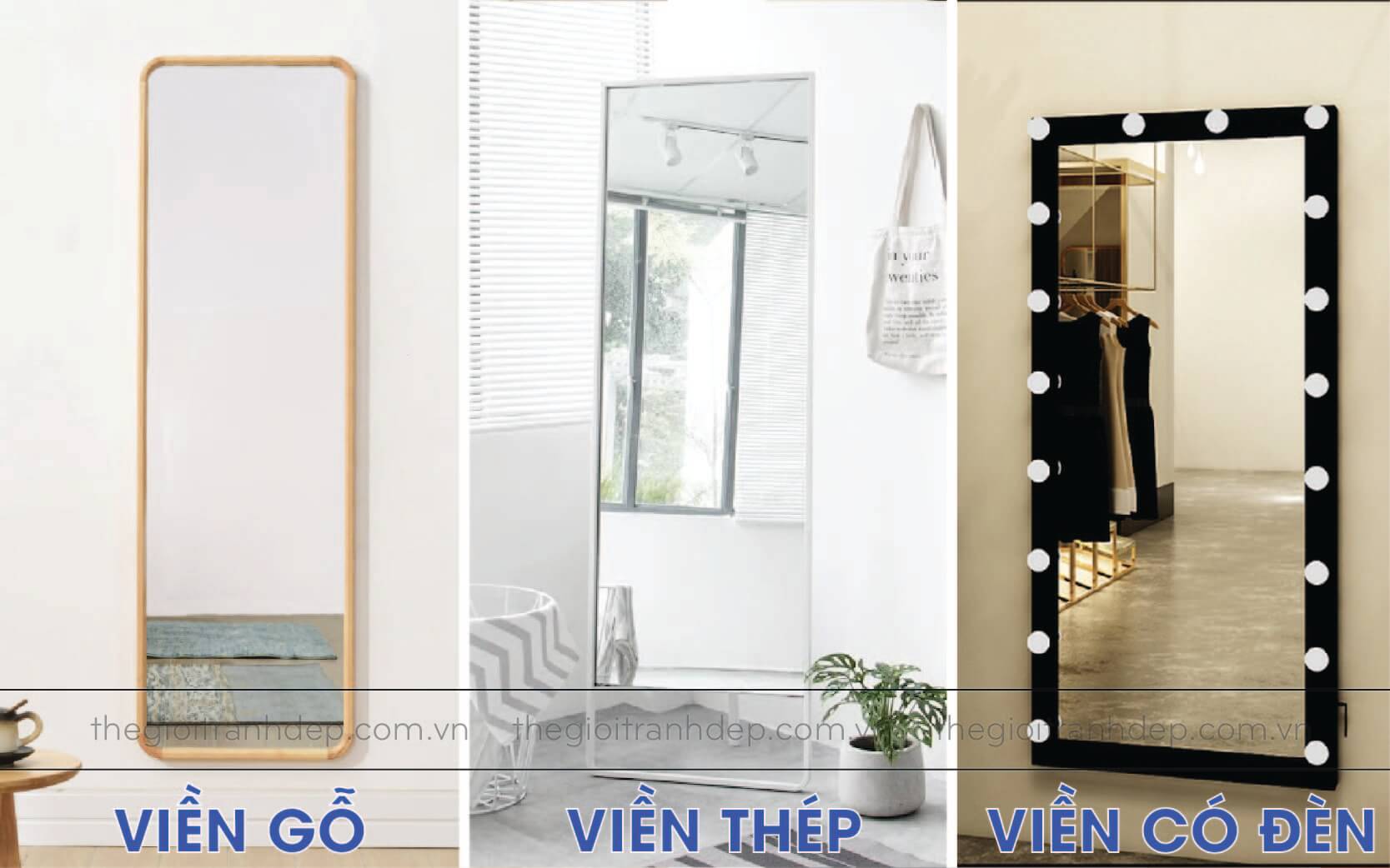 Gương soi toàn thân Đà Nẵng, mẫu đẹp giá rẻ tại 291 Tiểu La